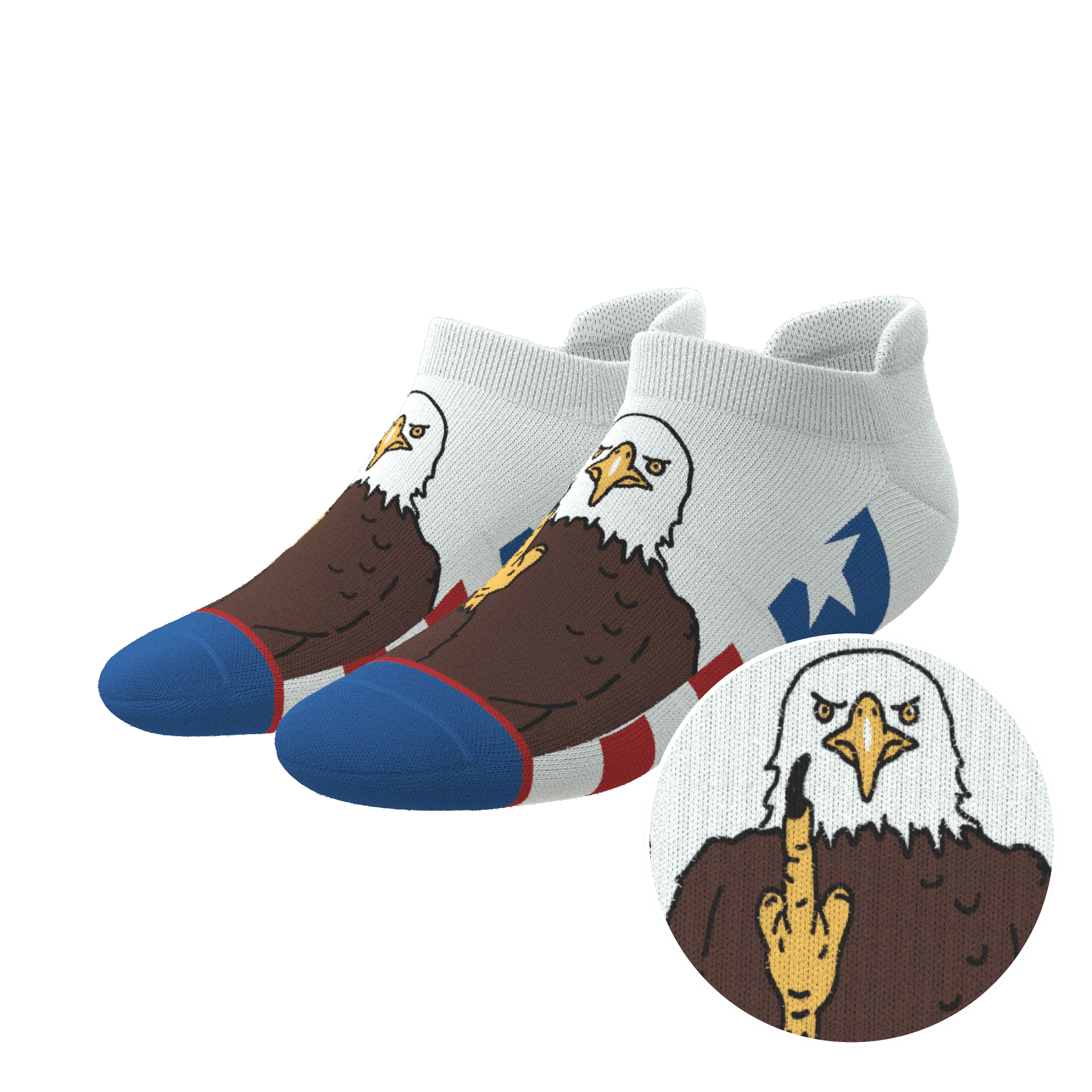 The One Finger Salute - Shinesty American Flag Heel Hammock Ankle Socks ...