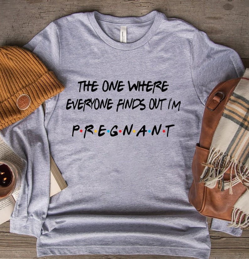 The One Where I'm Pregnant Shirt, Funny Pregnancy Reveal Tee, Mother’s ...