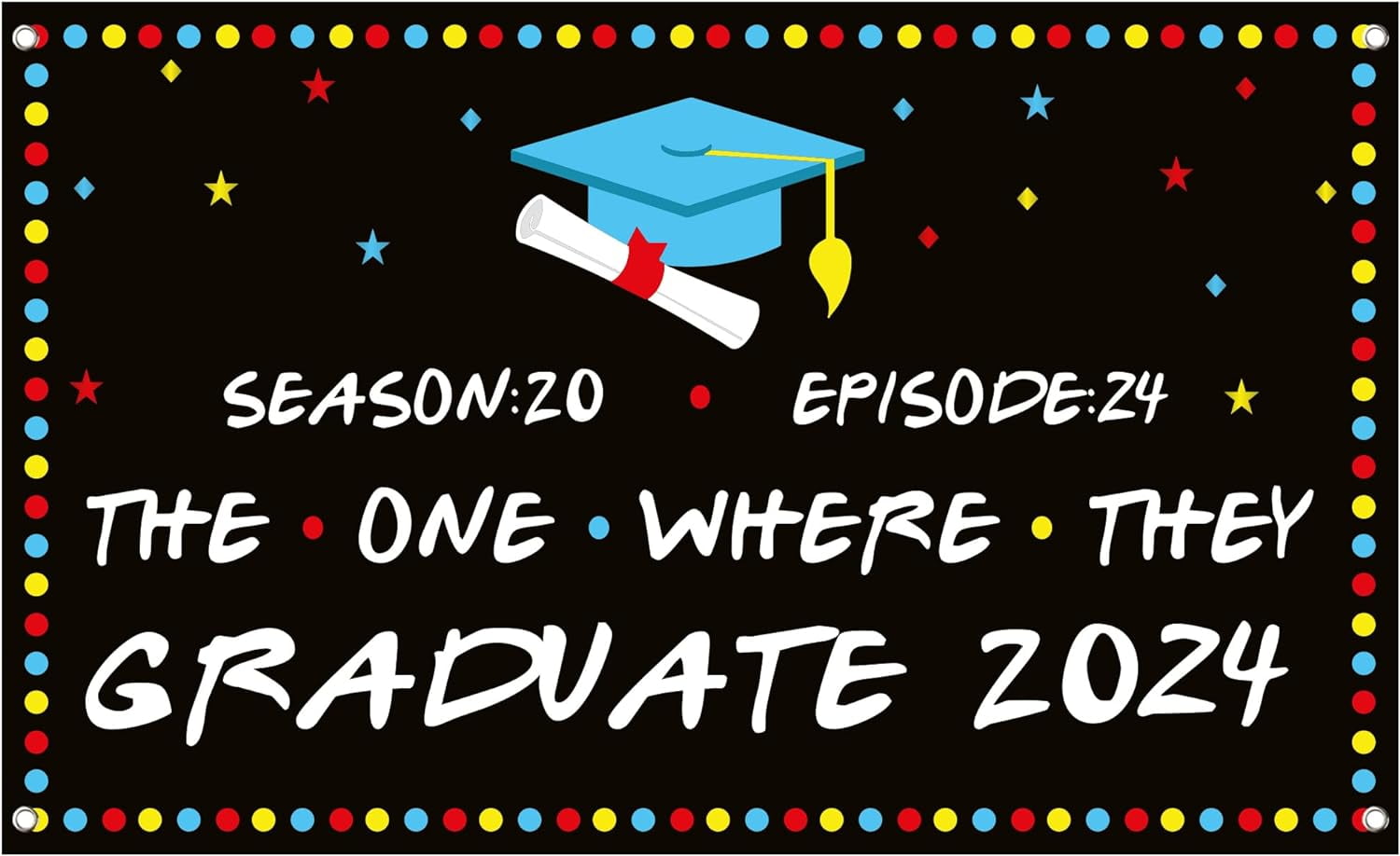The One Where They Graduate 2024 Backdrop 6x4ft Friends Graduation ...