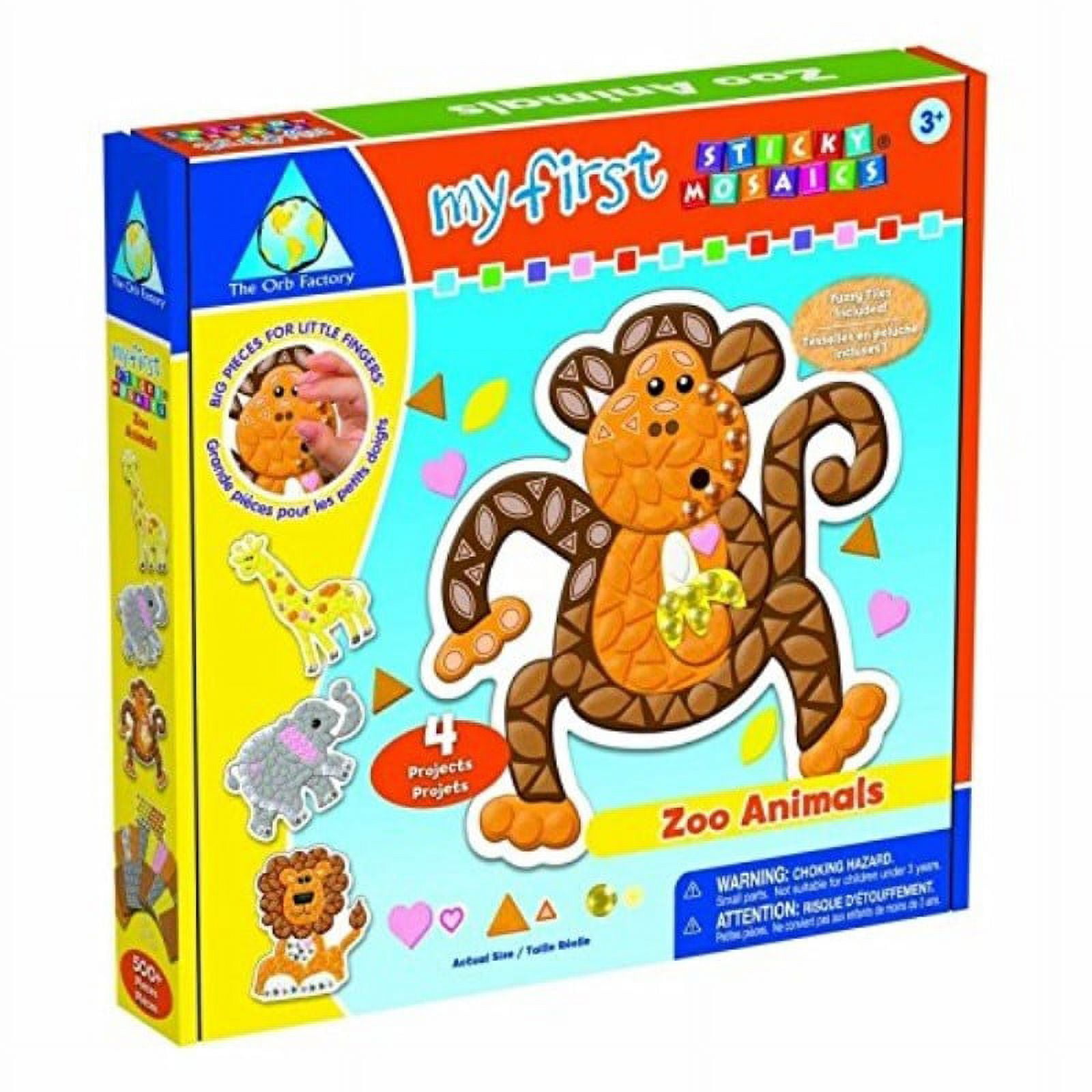 The Orb Factory Limited My First Sticky Mosaics Zoo Animals - Walmart.com