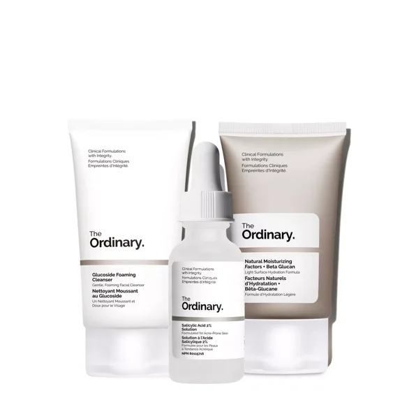 The Ordinary Acne Set with Salicylic Acid 2%, Cleanser and Moisturizer ...