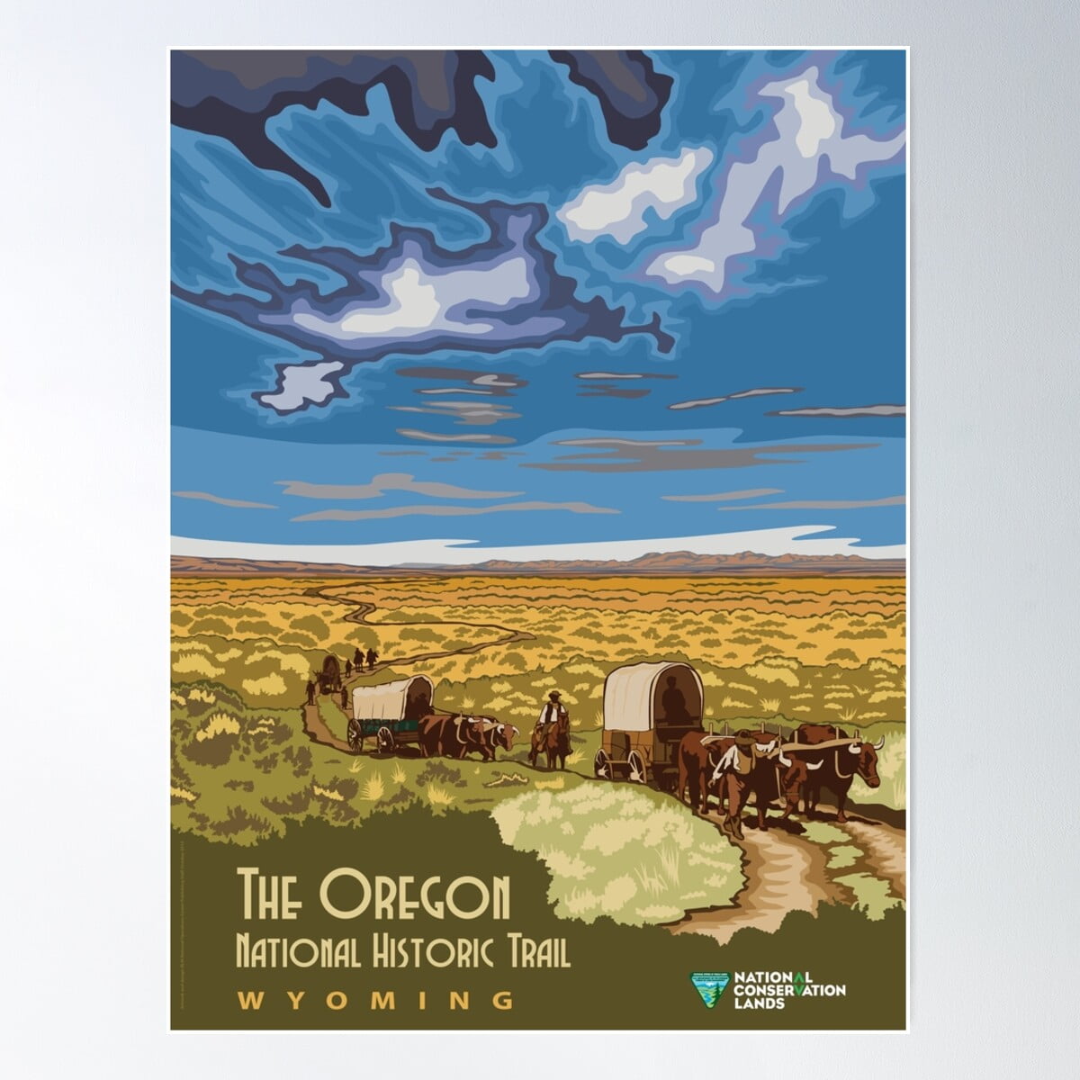 The Oregon National Historic Trail Wyoming - Poster Poster Wall Art ...