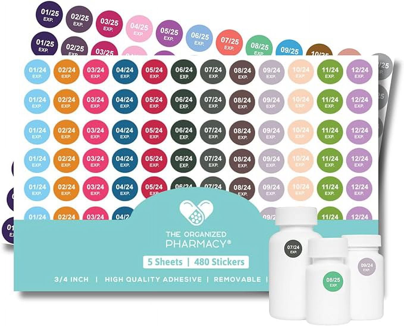 The Organized Pharmacy Expiration Dates Stickers System - See. Pull ...