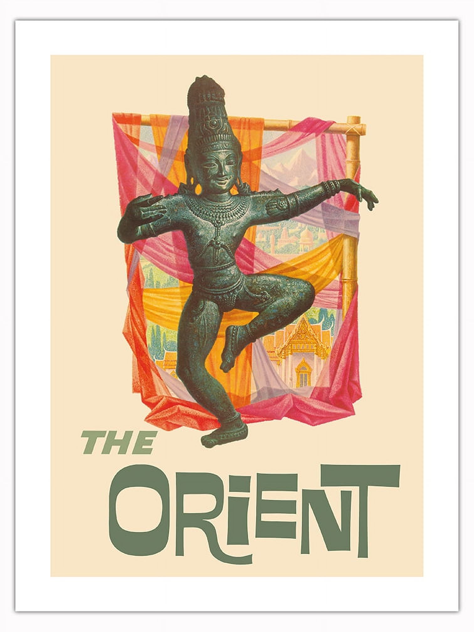 The Orient - India Shiva Statue - Vintage Travel Poster by David Klein ...