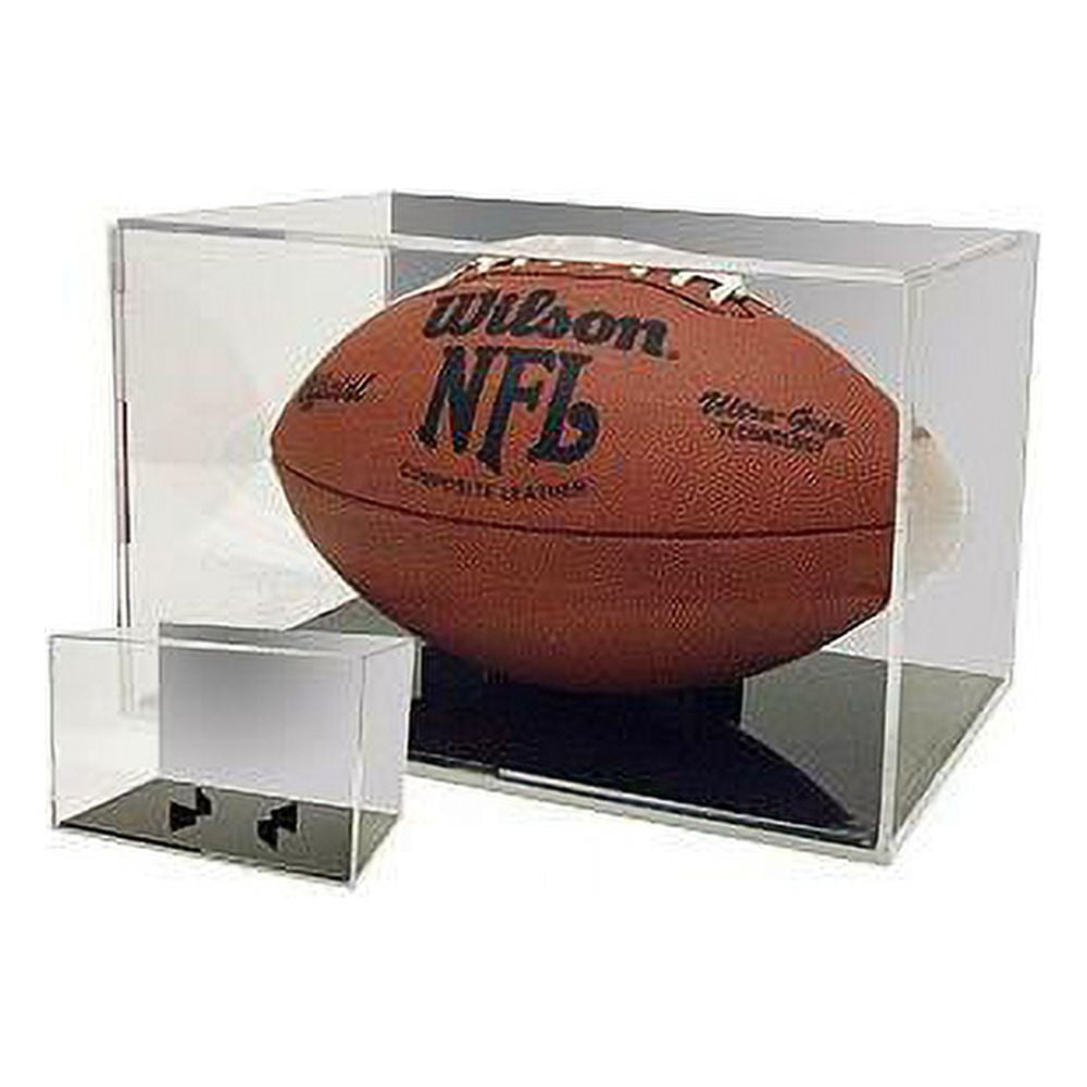 The Original BallQube Grandstand Football Holder Cube Display Case w ...