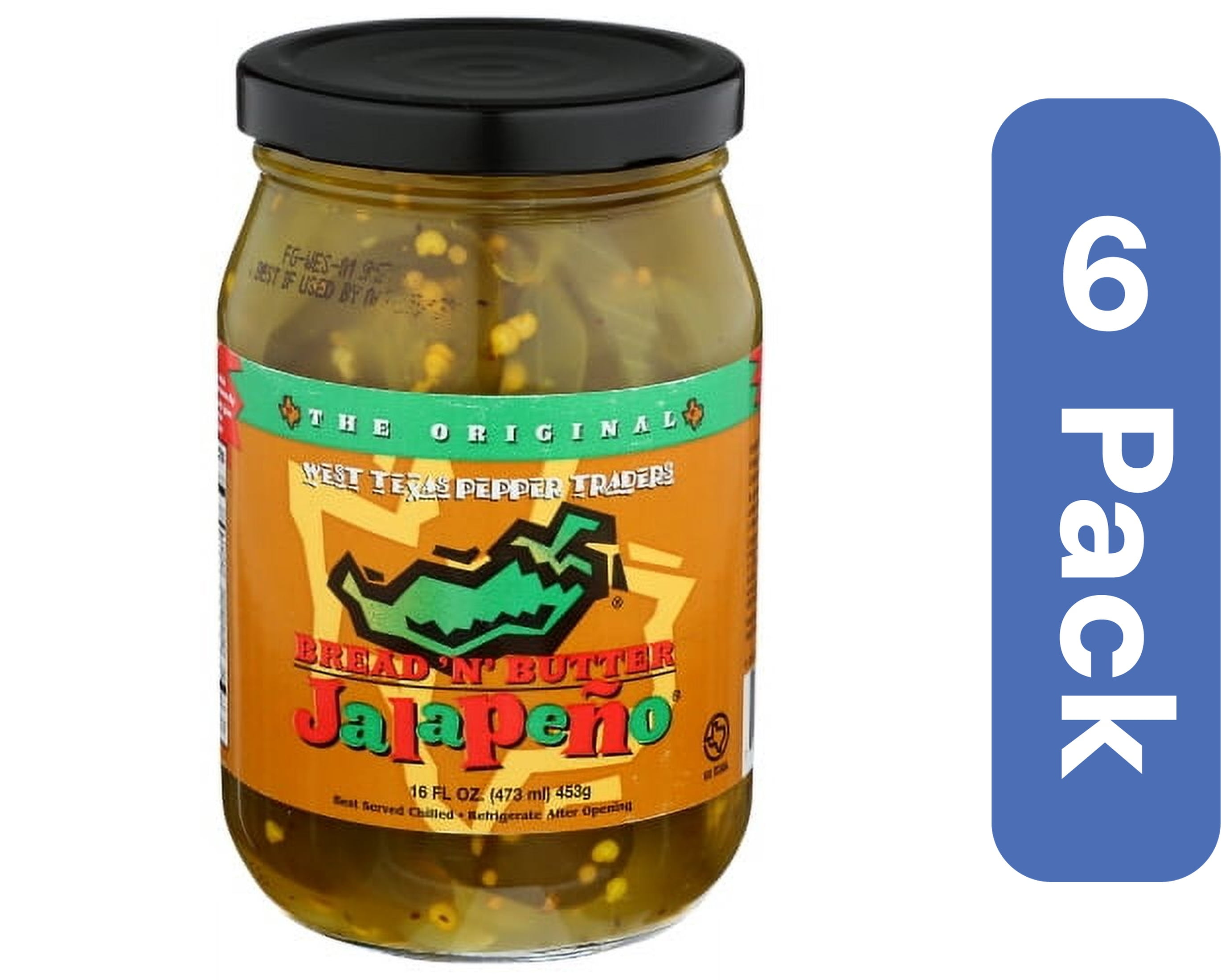 The Original Bread N Butter Jalapenos Sweet Mild 16 oz (Pack Of 6 ...