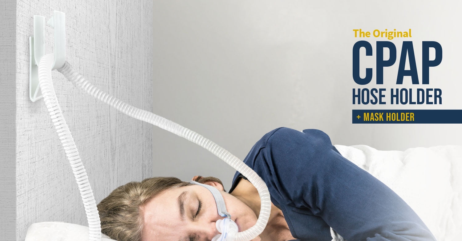 The Original CPAP Hose Holder + Mask Holder- White Linen HSA/FSA ...