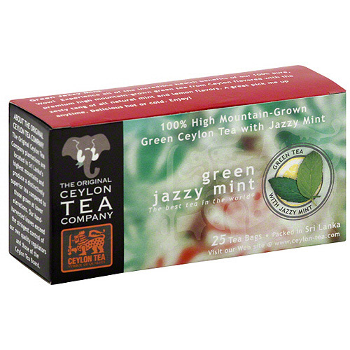The Original Ceylon Tea Company Jazzy Mint Green Tea, 25ct (Pack of 6 ...