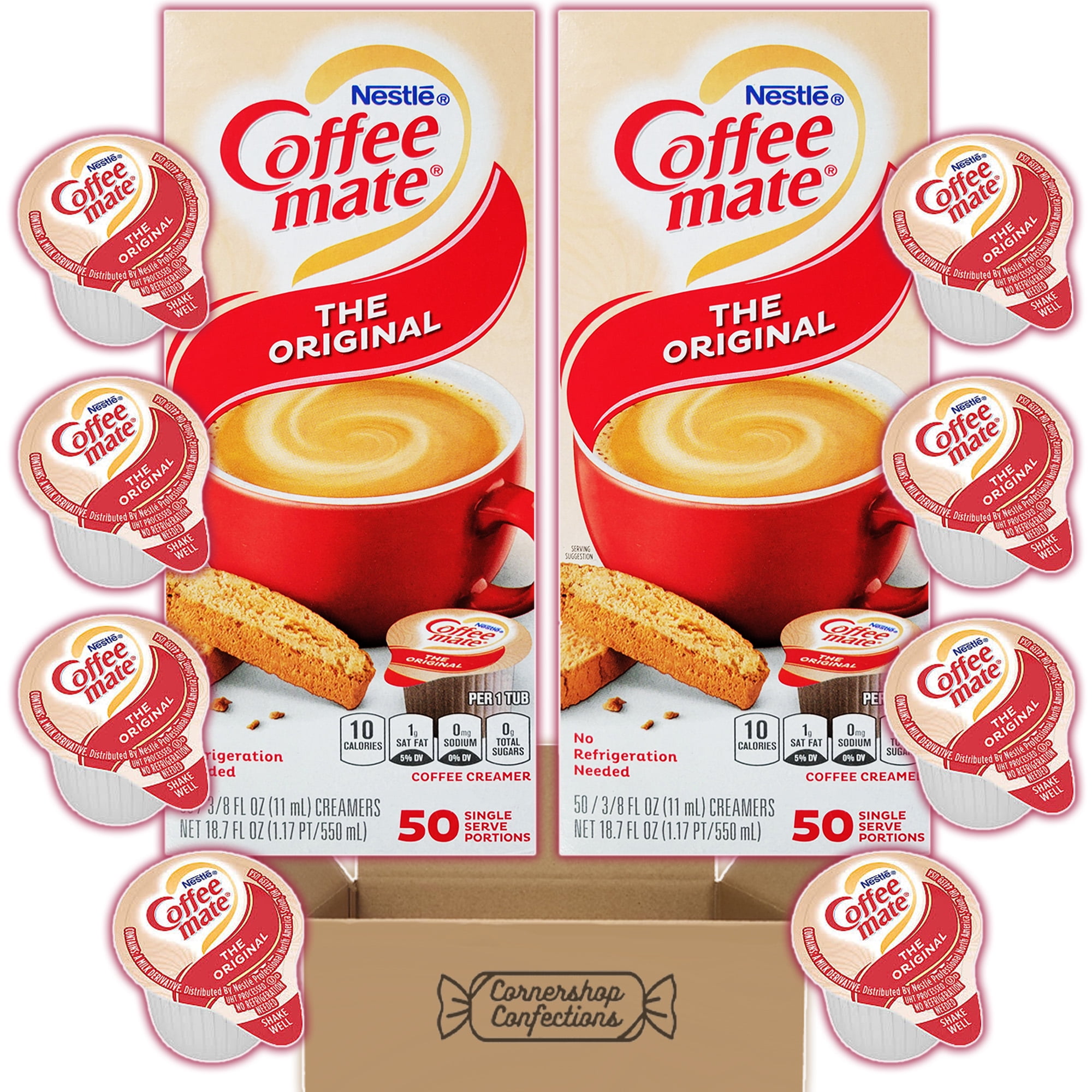 The Original Coffee Mate Creamer Cups Bulk Pack - 100 Single Serve ...