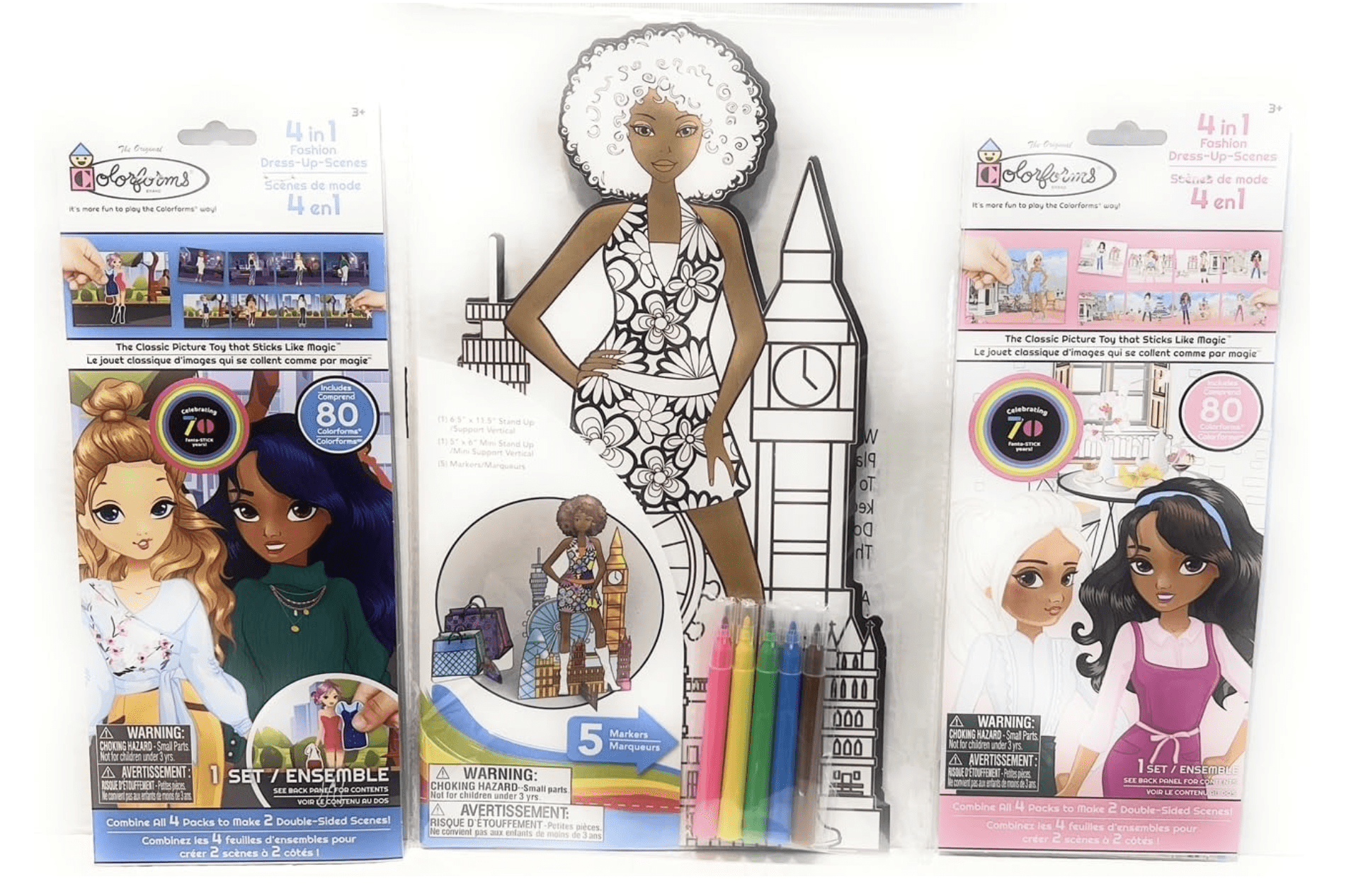 The Original Colorforms Fashion 4 In 1 Activity Set with Fashion Stand ...