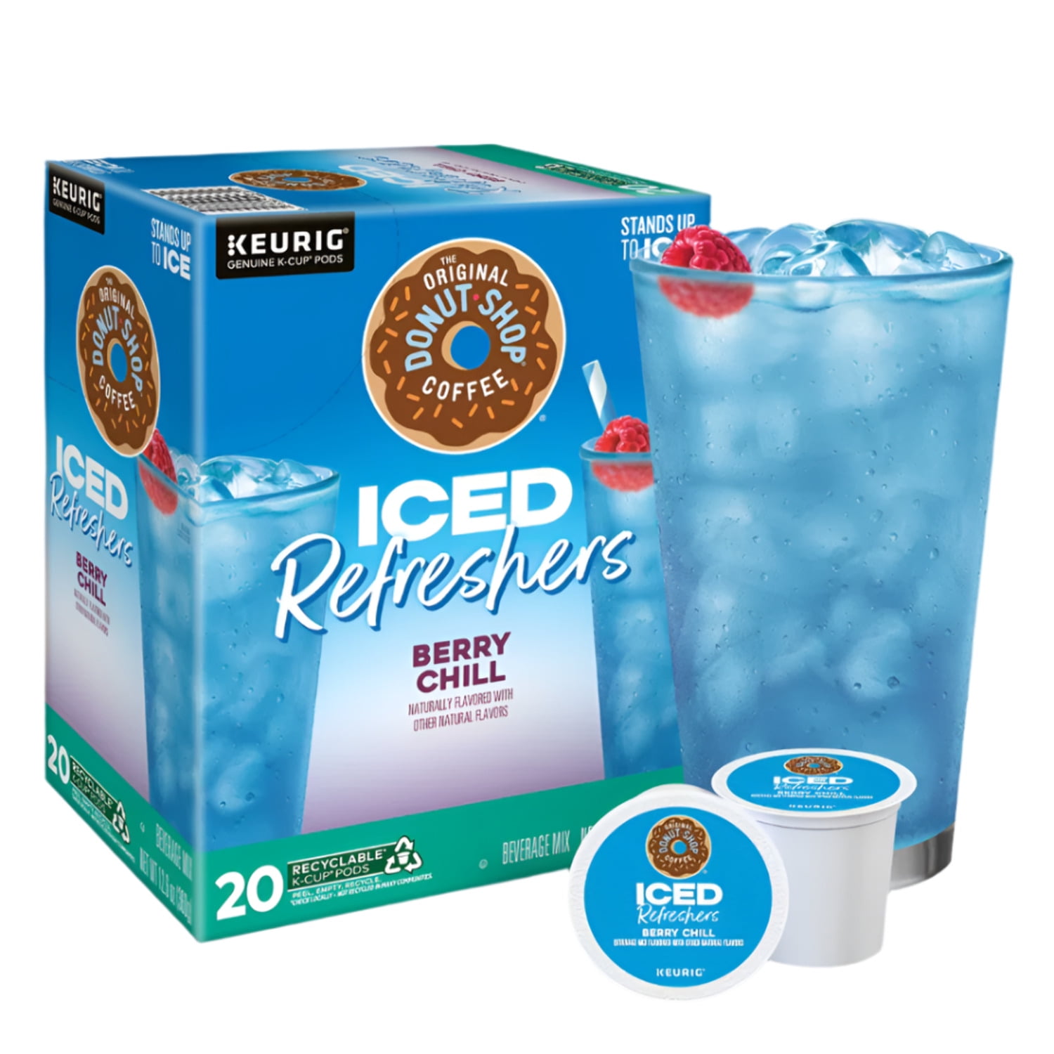 The Original Donut Shop ICED Refreshers K-Cup Pods, Berry Chill, 20/Box ...