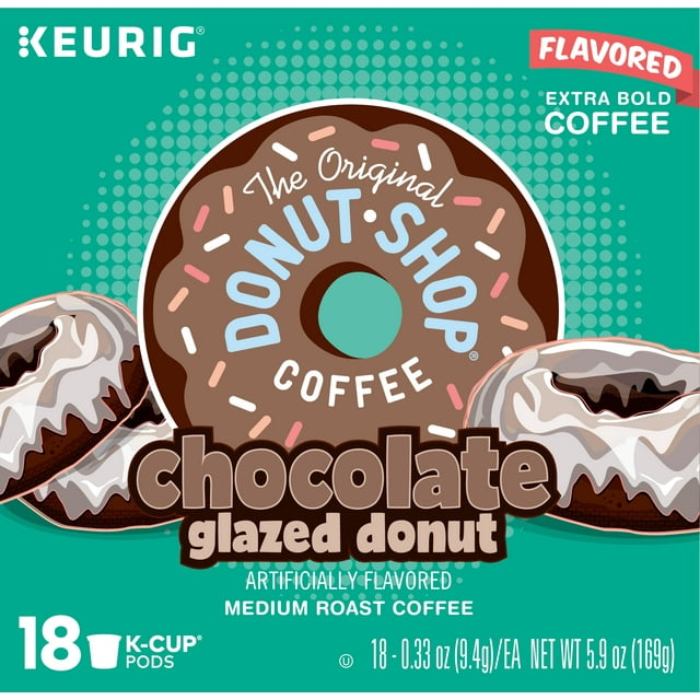 The Original Donut Shop Chocolate Glazed Donut Flavored Coffee Keurig