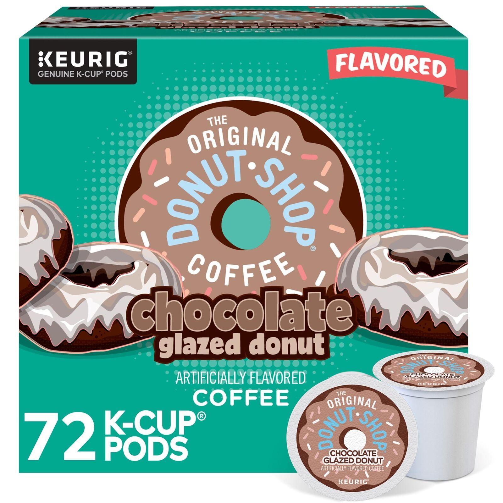 The Original Donut Shop Coffee Chocolate Glazed Donut 72 K-Cup Pods ...