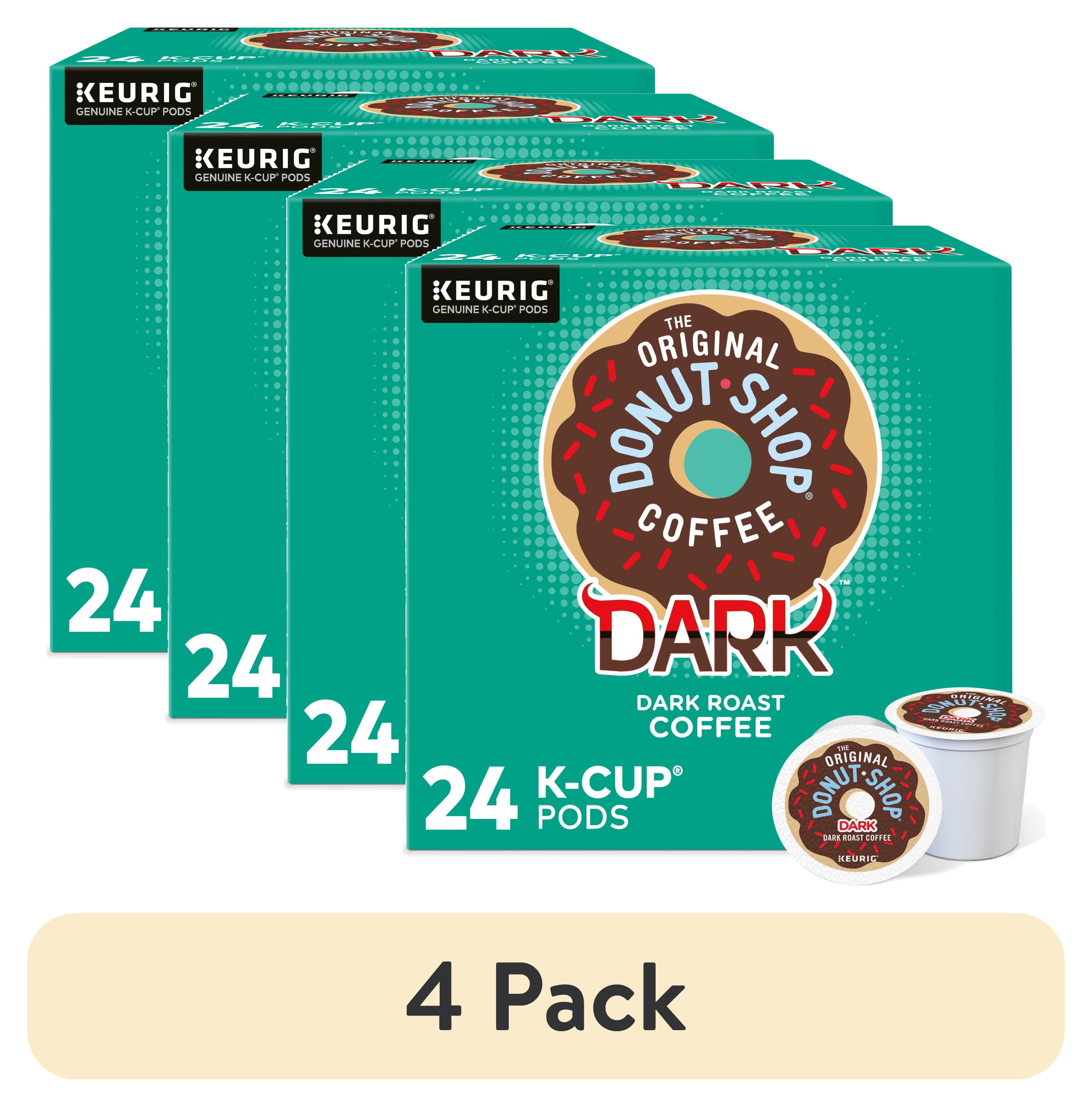 (4 pack) The Original Donut Shop, Dark Roast K-Cup Coffee Pods, 24 ...