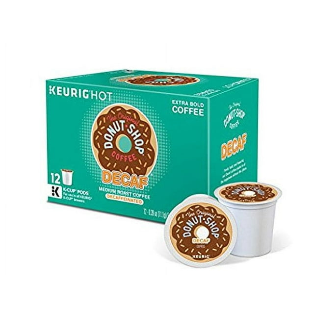 The Original Donut Shop Decaf K Cup Pods Medium Roast 12 Count Pack