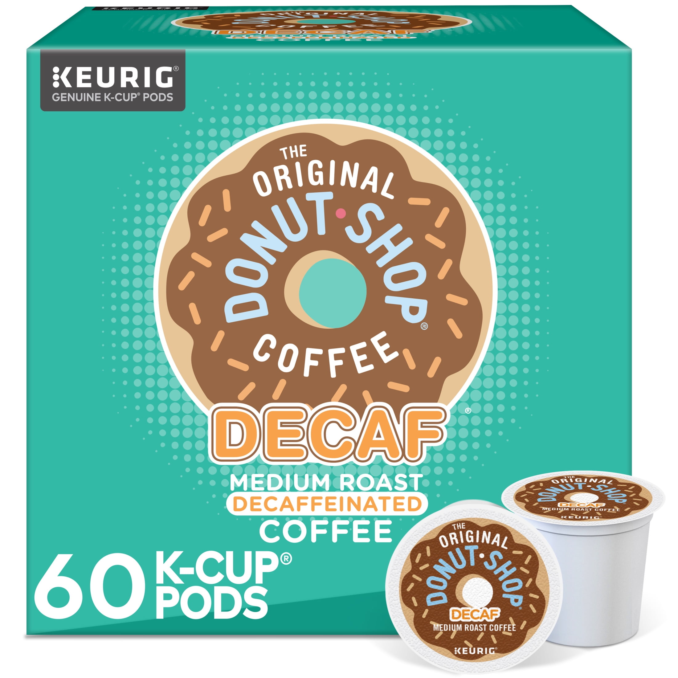 The Original Donut Shop, Decaf Medium Roast K-Cup Coffee Pods, 60 Count - Walmart.com
