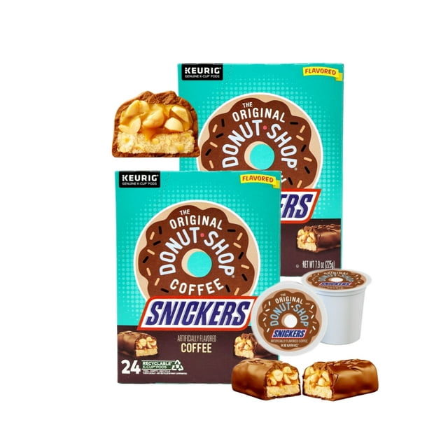 The Original Donut Shop Snickers Flavored Coffee K Cup Pods, 48 Total ...