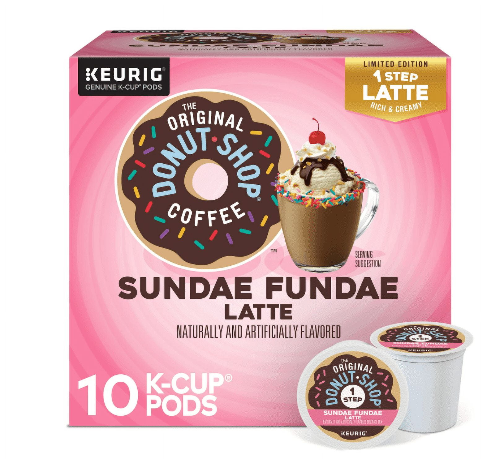 The Original Donut Shop, Sundae Fundae One Step Latte Dark Roast K-Cup ...