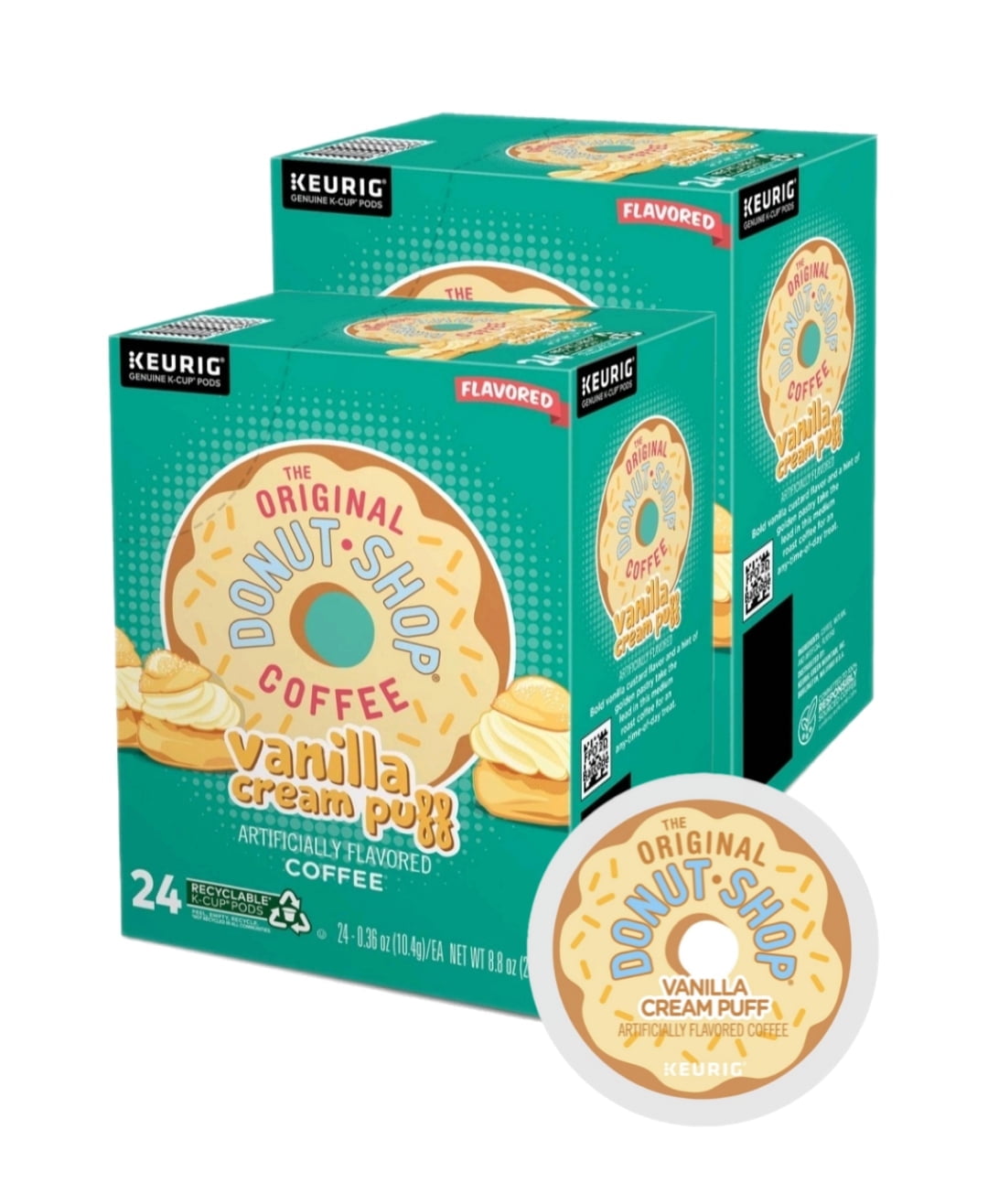 The Original Donut Shop Vanilla Cream Puff Coffee K-Cups, 2 Pack, 48 K ...