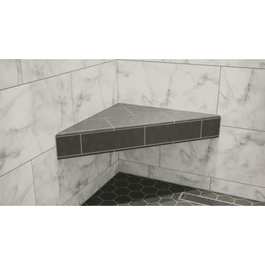 Original Granite Bracket Floating Corner Shower Bench Kit with new Dural Tilux Board - Walmart.com