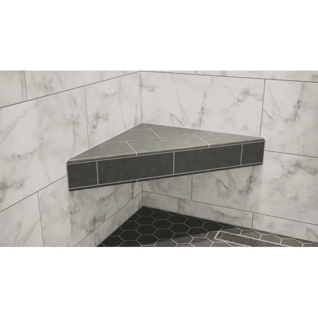 The Original™ Floating Corner Shower Bench Kit­® with Wedi® Building ...