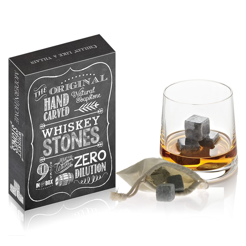 The Original Hand Carved Natural Soapstone Whiskey Rocks Set - Liquor ...