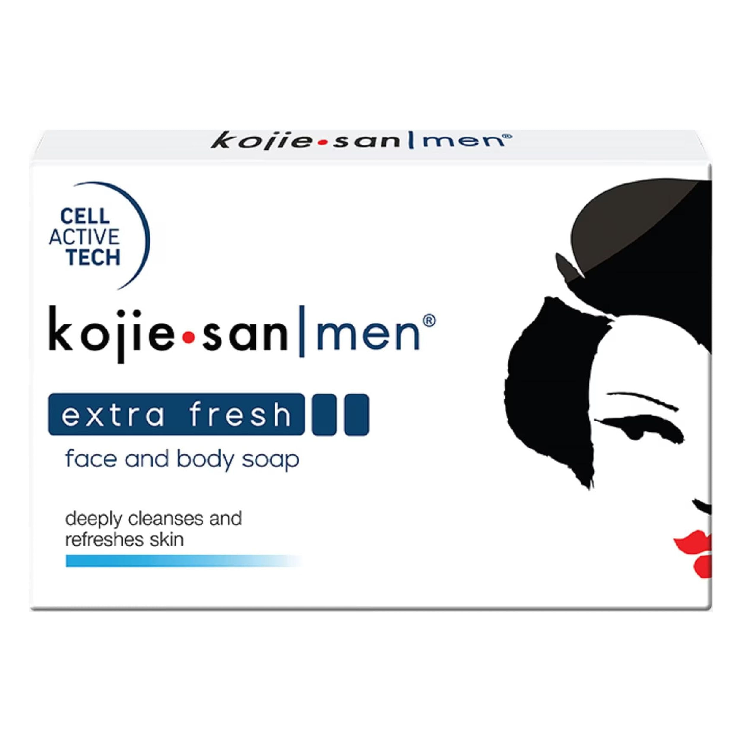 The Original Kojie San Fresh Face & Body Soap for Men Deep Cleansing & Skin Refreshment 135g x 1 ...
