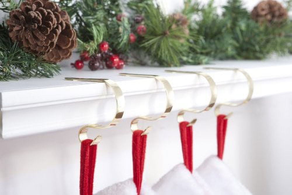 The Original MantleClip Junior Stocking Holder, 4-pack, Gold - Walmart.com