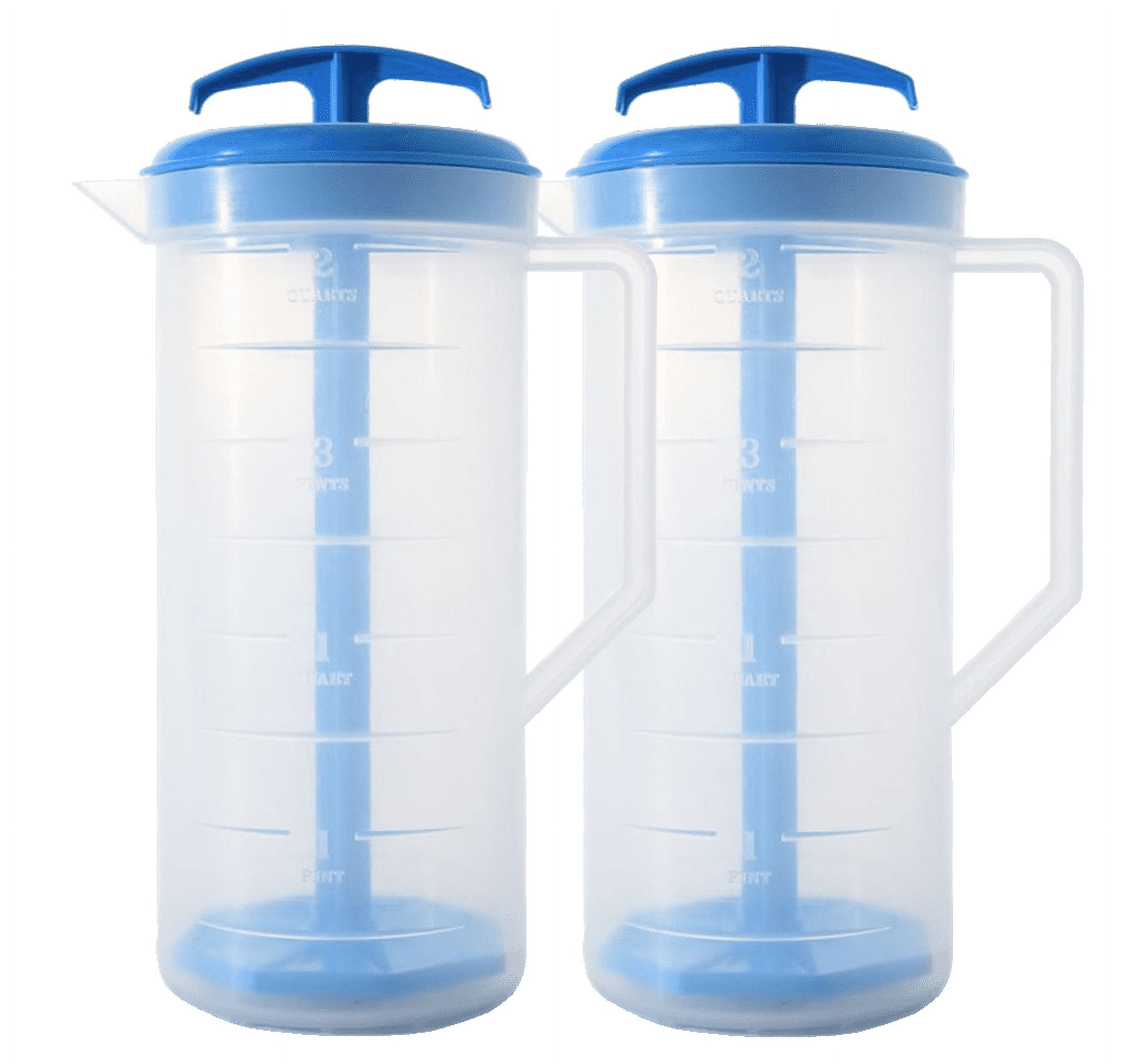 MixStir Original 2-Quart Beverage Mixing Pitcher with Lid Mixer and ...