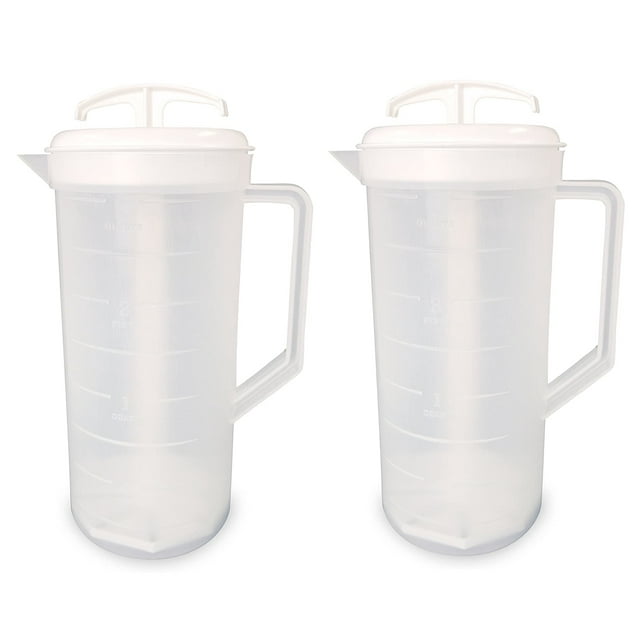 The Original MixStir Plastic Mixing Pitcher with Lid and Plunger, Set ...