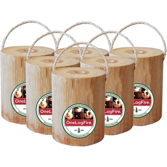 The Original OneLogFire (6) Pack | Swedish Fire Log | Swedish Torch ...