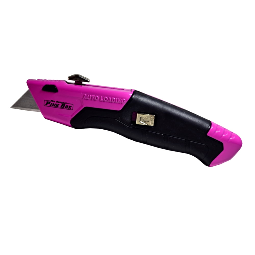 The Original Pink Box PB1AUK Auto-Loading Utility Knife, Pink - Walmart.com