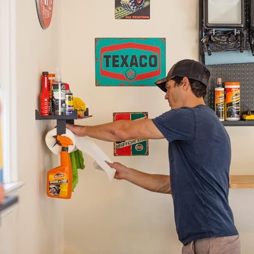 The Original Quick Clean Garage Paper Towel Holder, Wall Mount Shelf ...