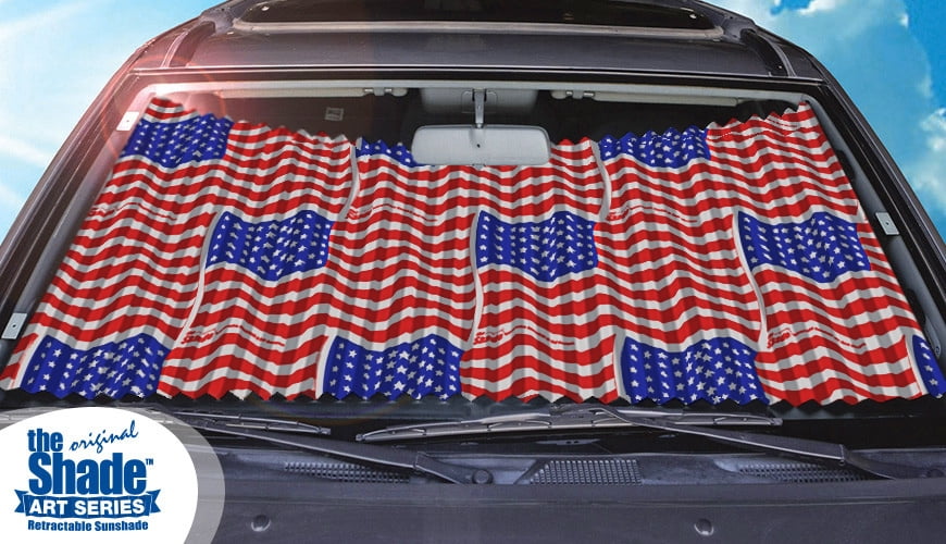 Free Shipping! Dash Designs Original Retractable US Flag Shade 21inch ...