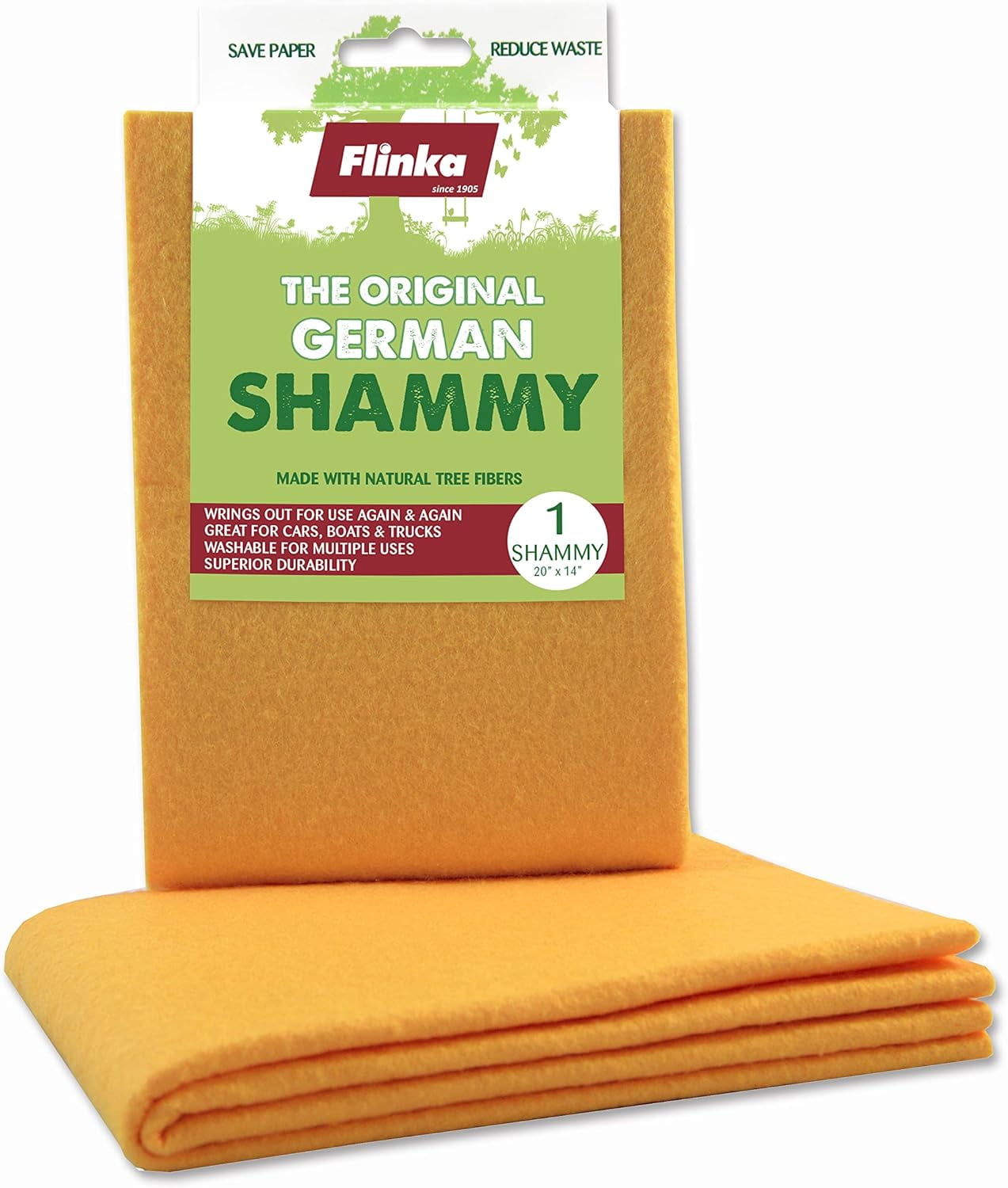 Flinka US Reusable German Shammy Towel - Super Absorbent Viscose Sponge ...