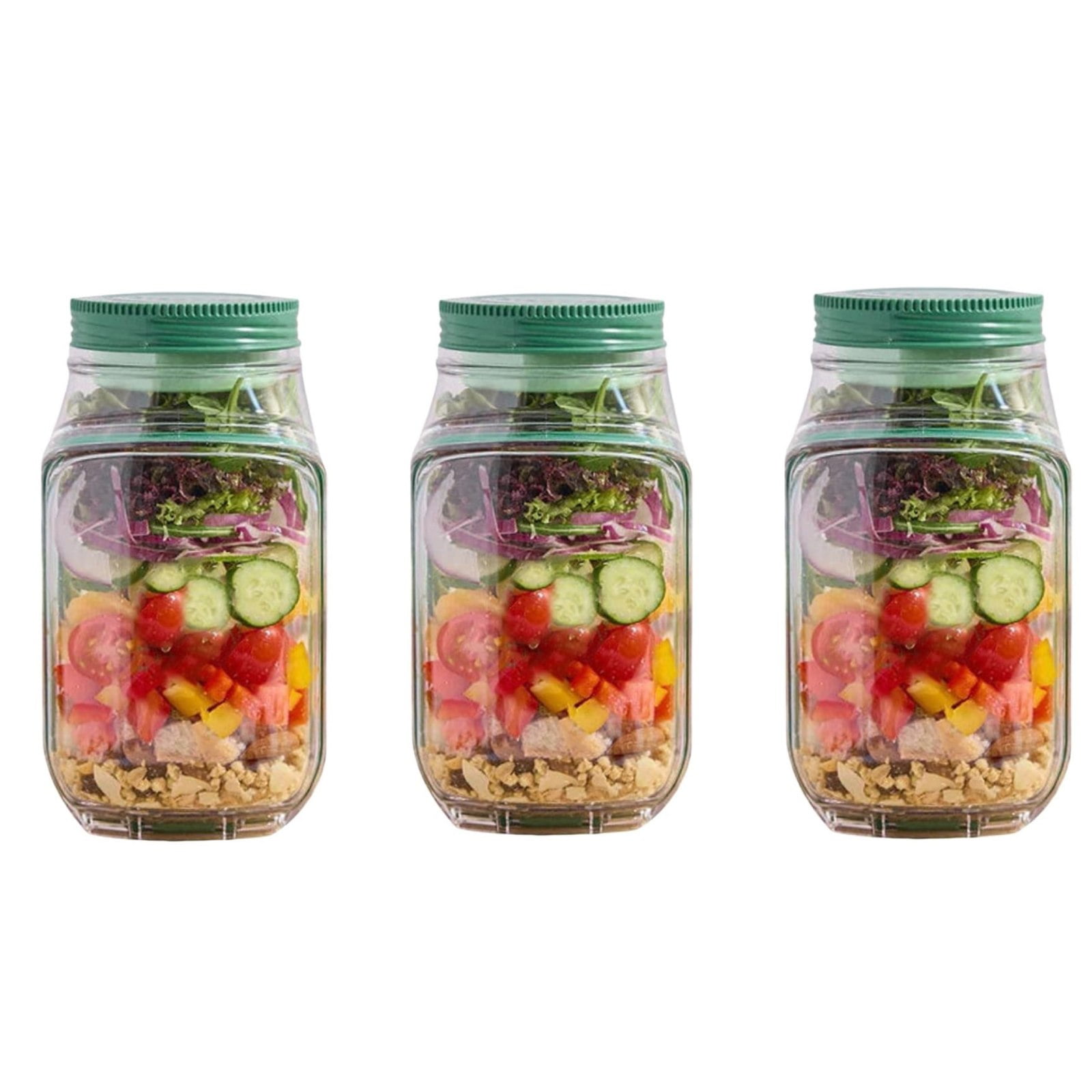 The Original Salad Pod, Salad Pod Jar Side Open, Portable Salad ...
