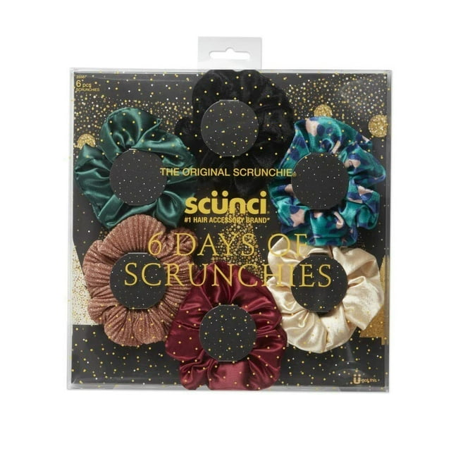 The Original Scrunchie Six Days of Scrunchies Fashion Gift Set Includes ...