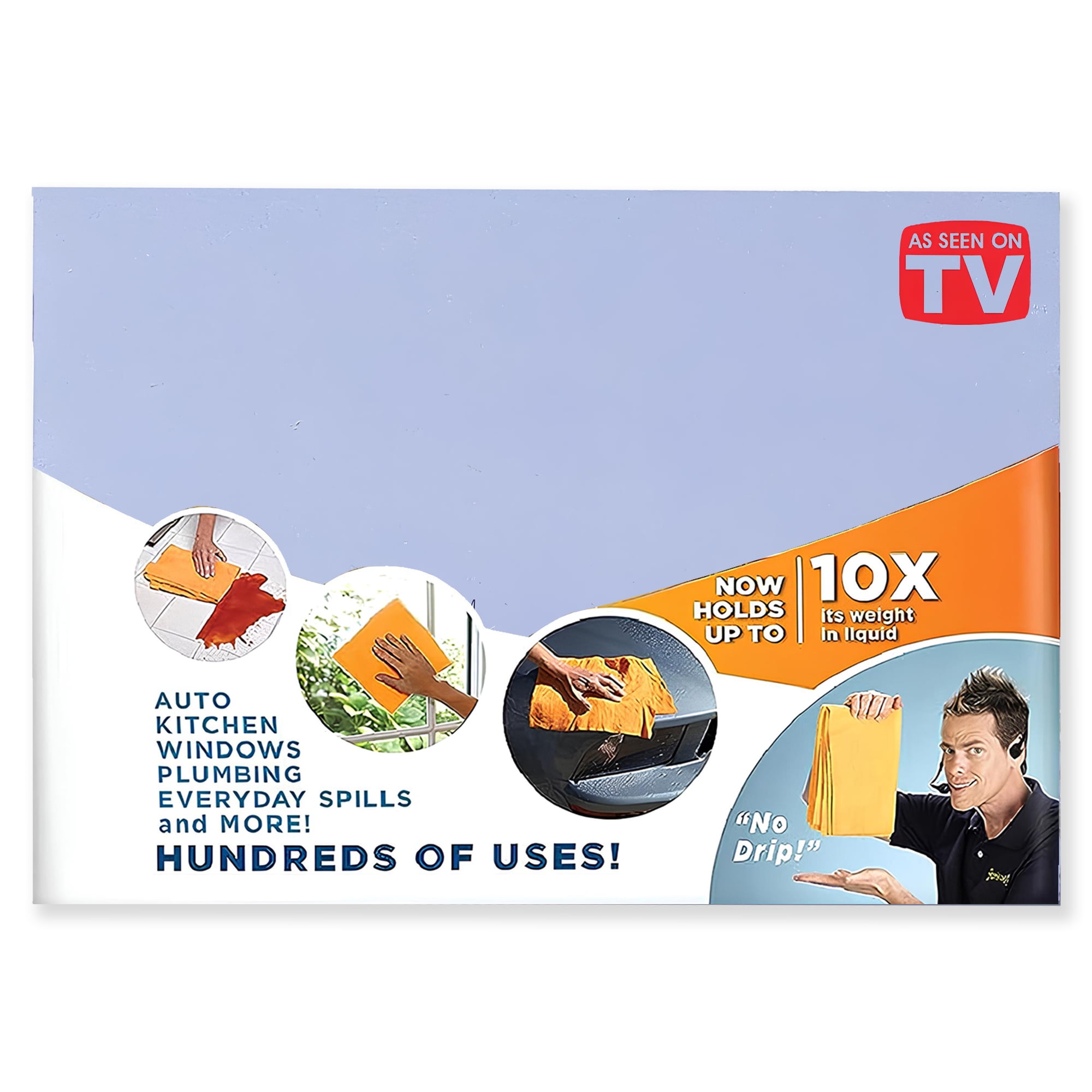 The Original Shamwow, Super Absorbent, Multi Purpose Cleaning Chamois ...