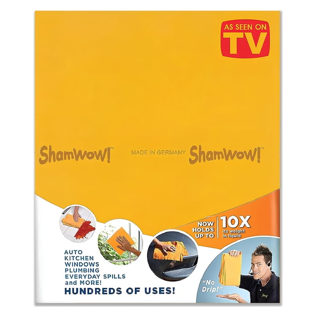 The Original Shamwow, Super Absorbent, Multi Purpose Cleaning Chamois ...