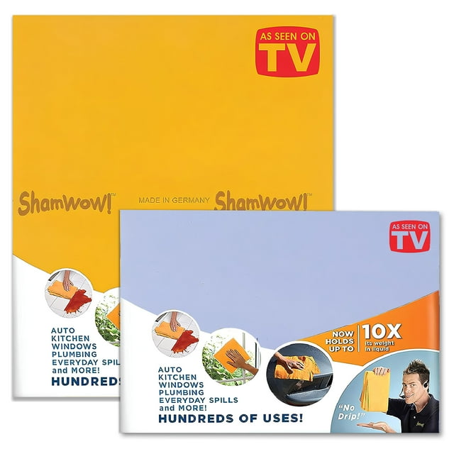 The Original Shamwow, Super Absorbent, Multi Purpose Cleaning Chamois ...