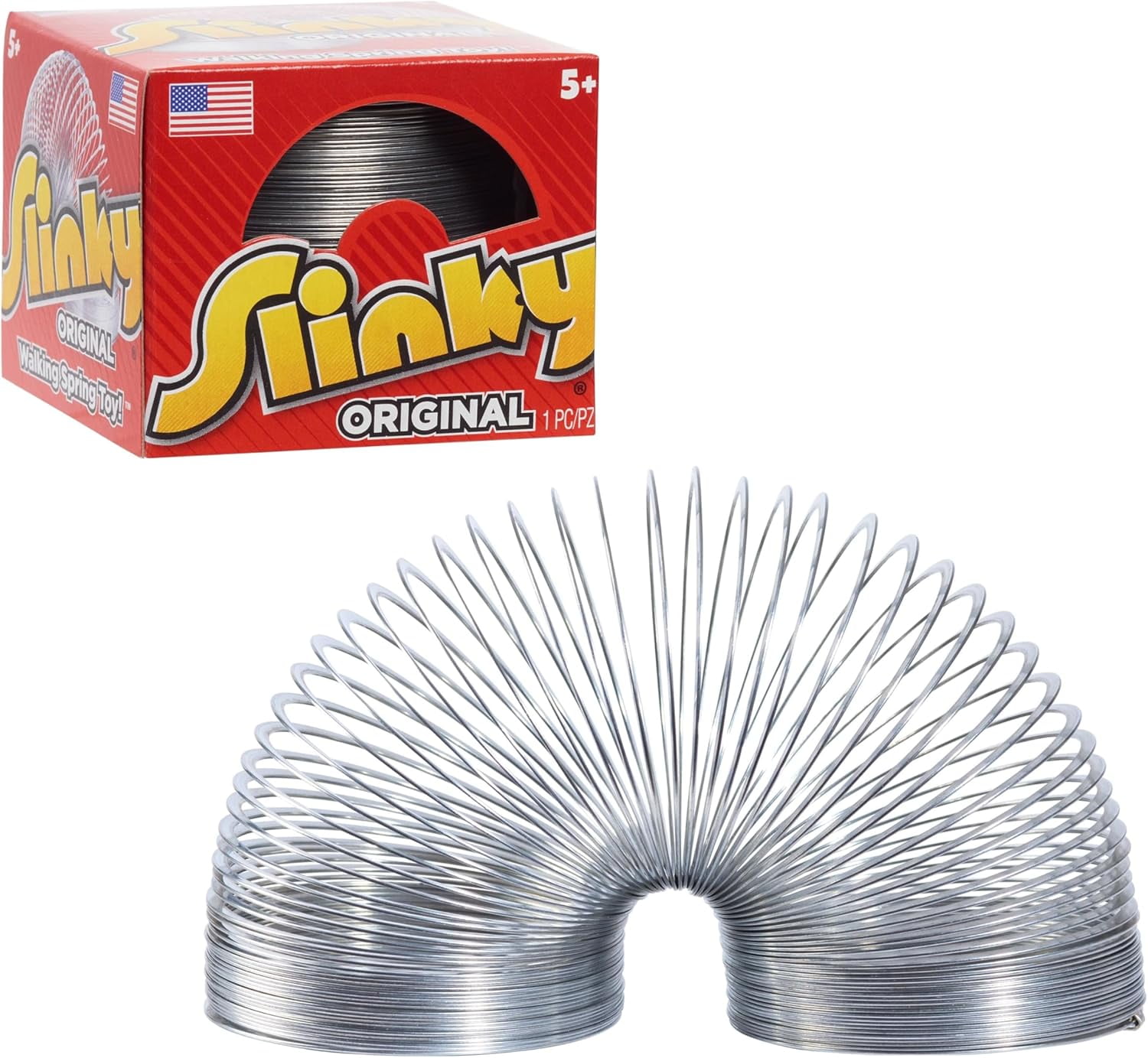 The Original Slinky Walking Spring Toy, 2.75-inch Diameter Metal Slinky ...