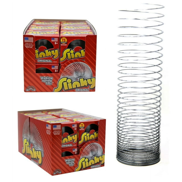 The Original Slinky Walking Spring Toy, Metal Slinky, Fidget Toys, Kids ...
