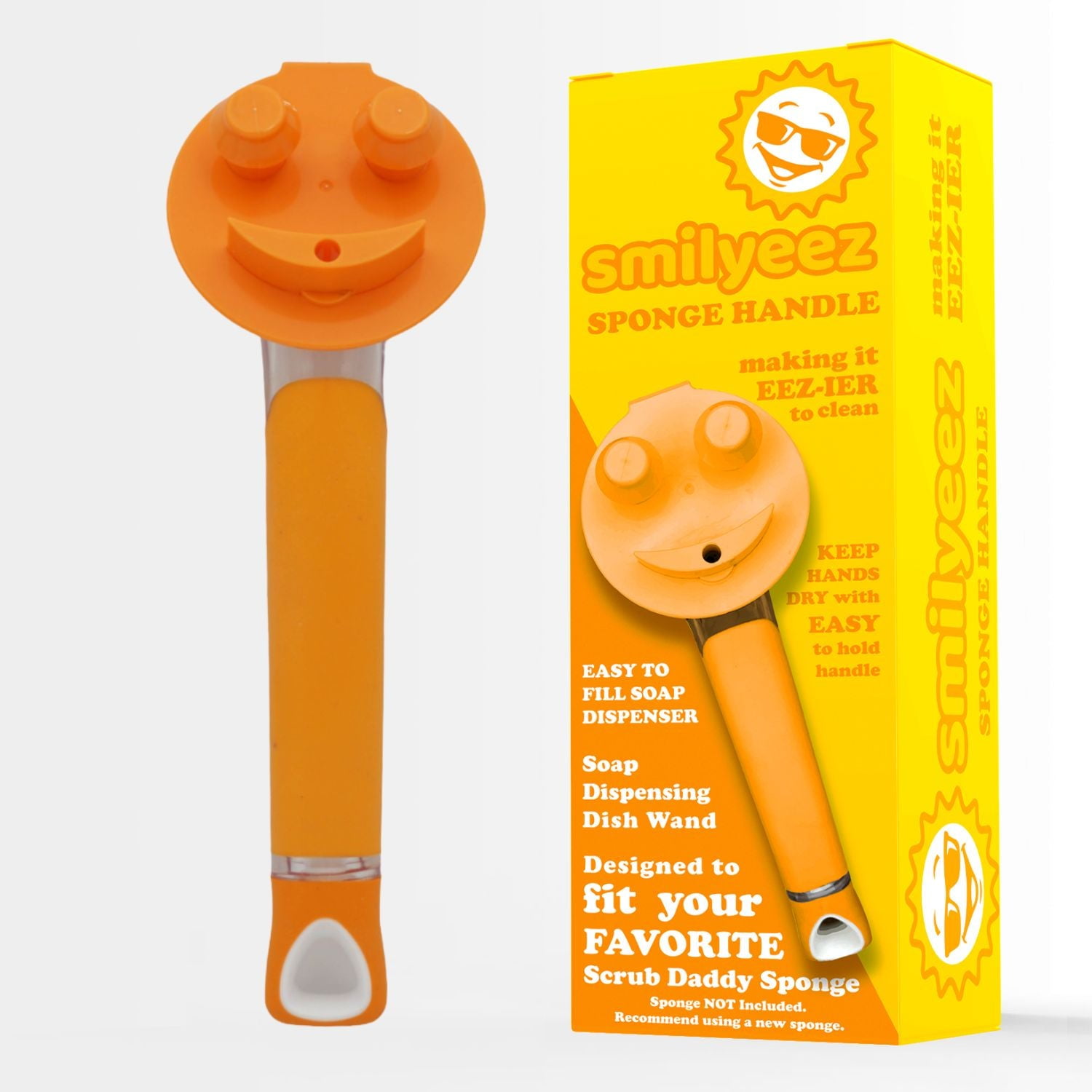 The Original Smiling Sponge Handle Soap Dispensing Handle for Scrub ...