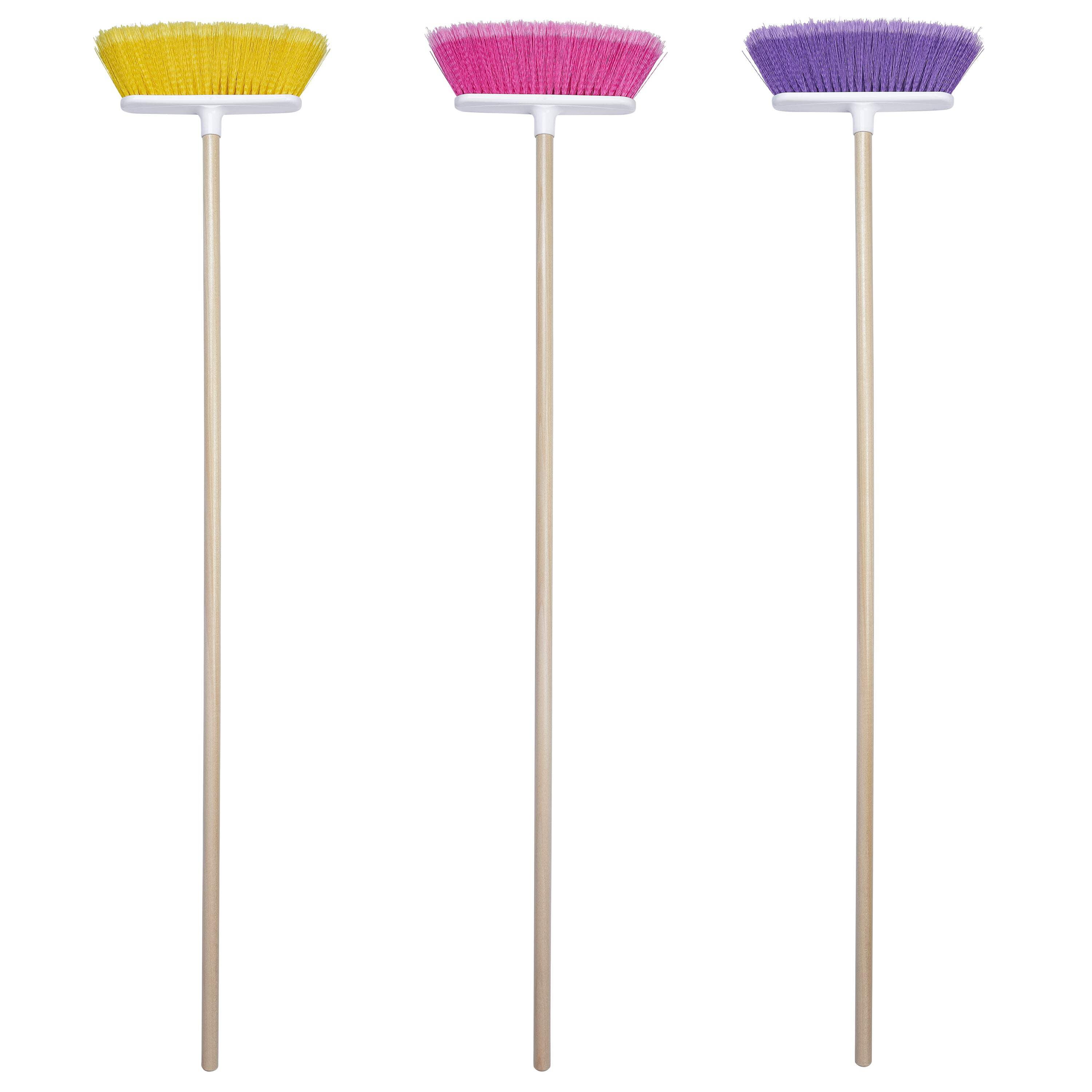 Soft Sweep Brooms, Lightweight Magnetic Action Broom, Assorted Colors ...