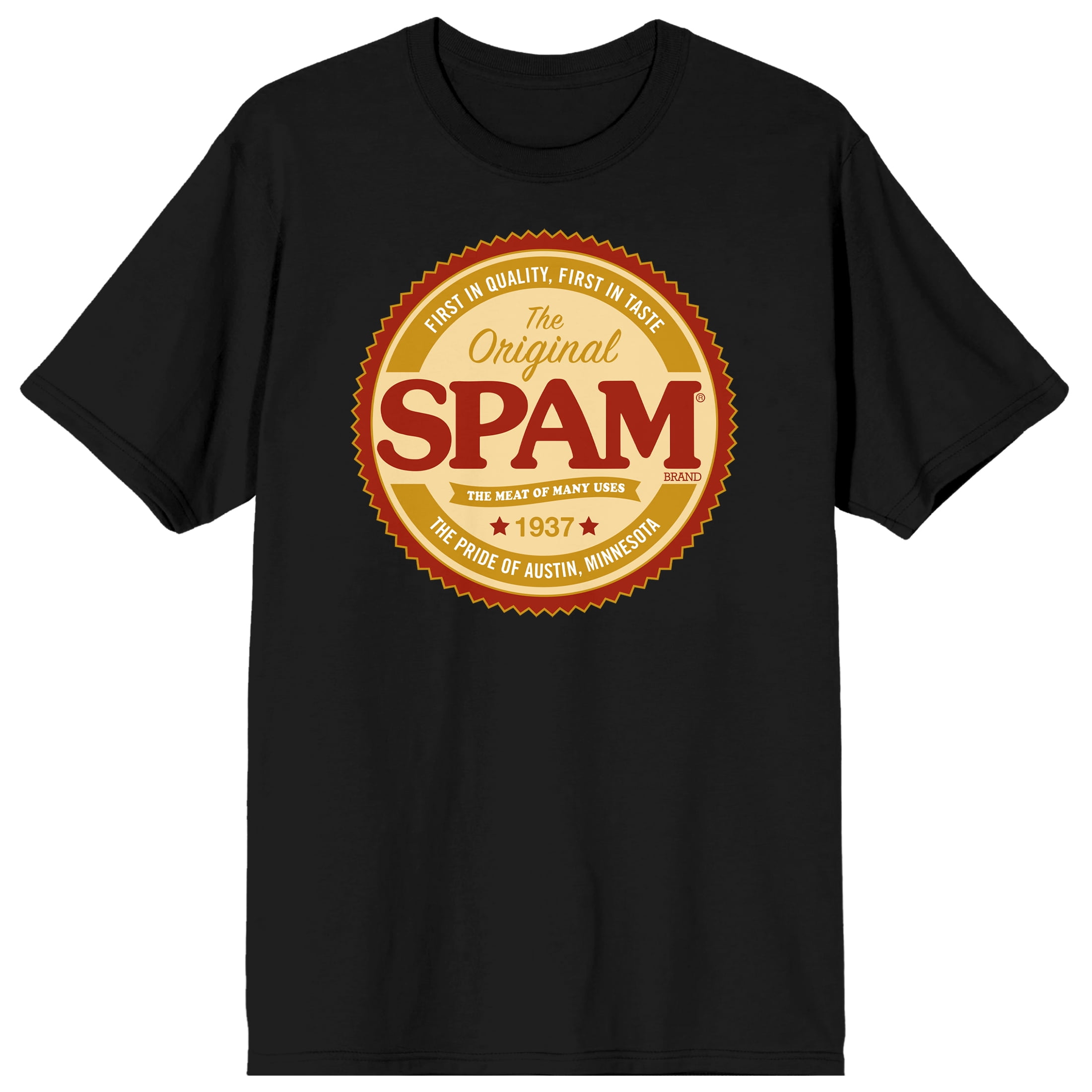 The Original Spam Logo The meat of many uses Men's Black T-Shirt-Medium ...