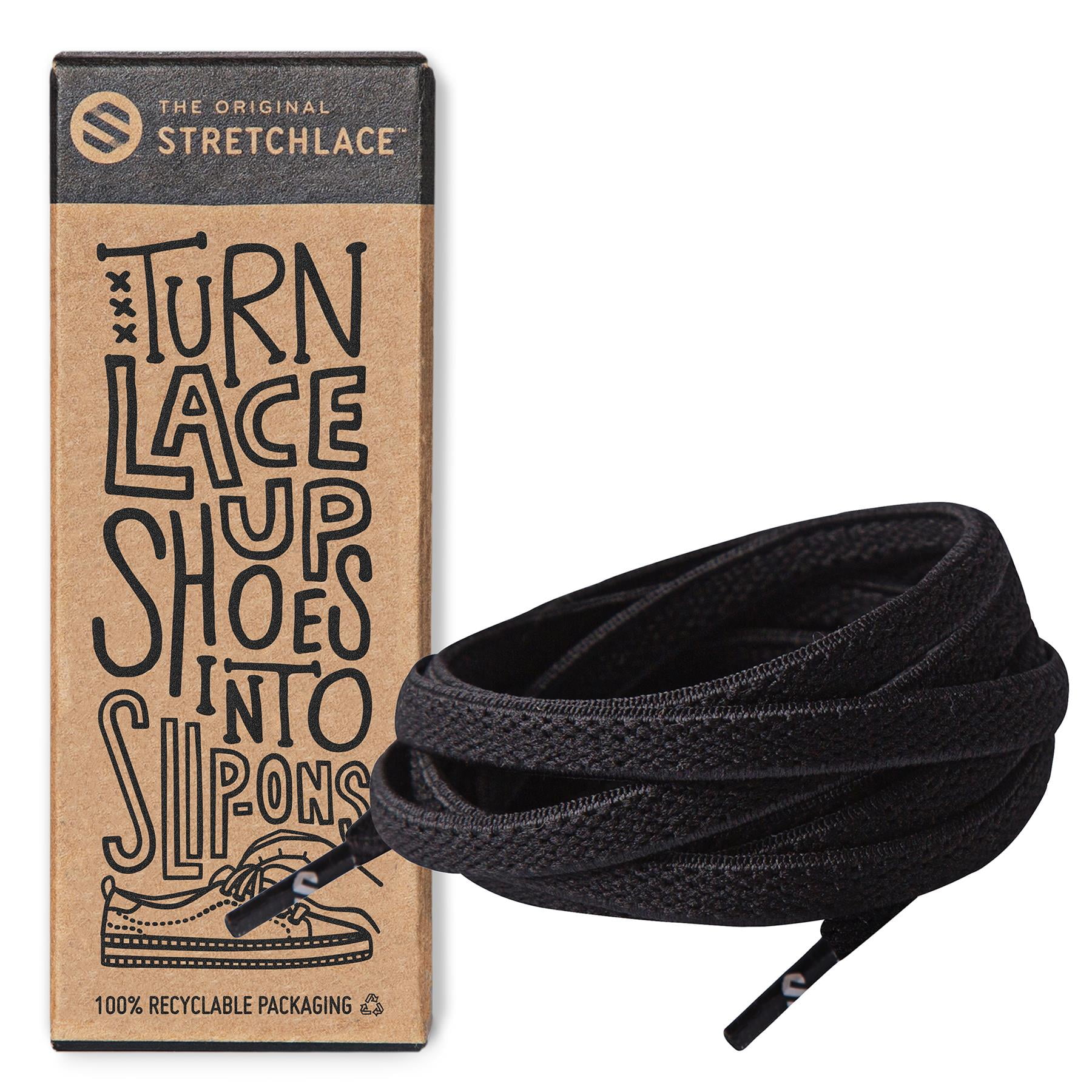 The Original Stretchlace Self Tie Elastic Shoe Laces, Stretchable Flat ...