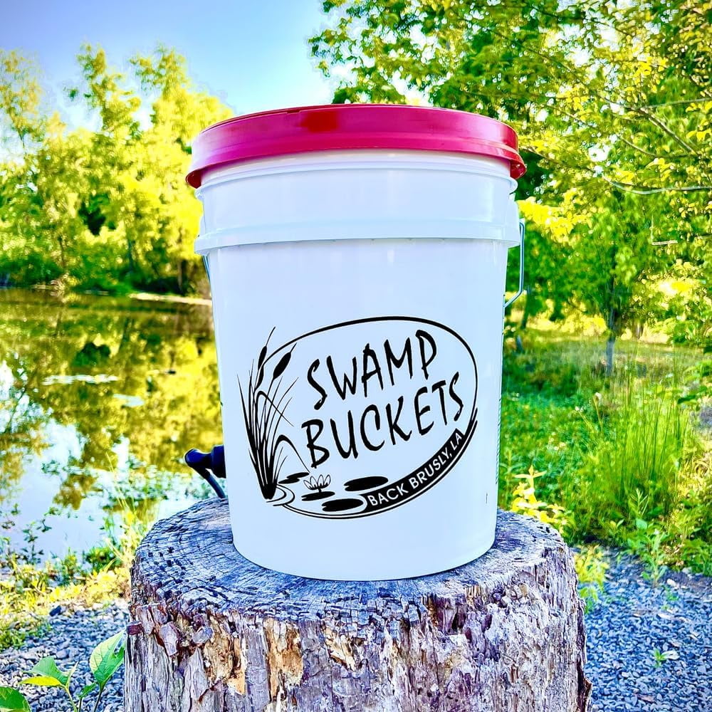 The Original Swamp Bucket with Black or Red Lid (Lid Color Will Vary ...
