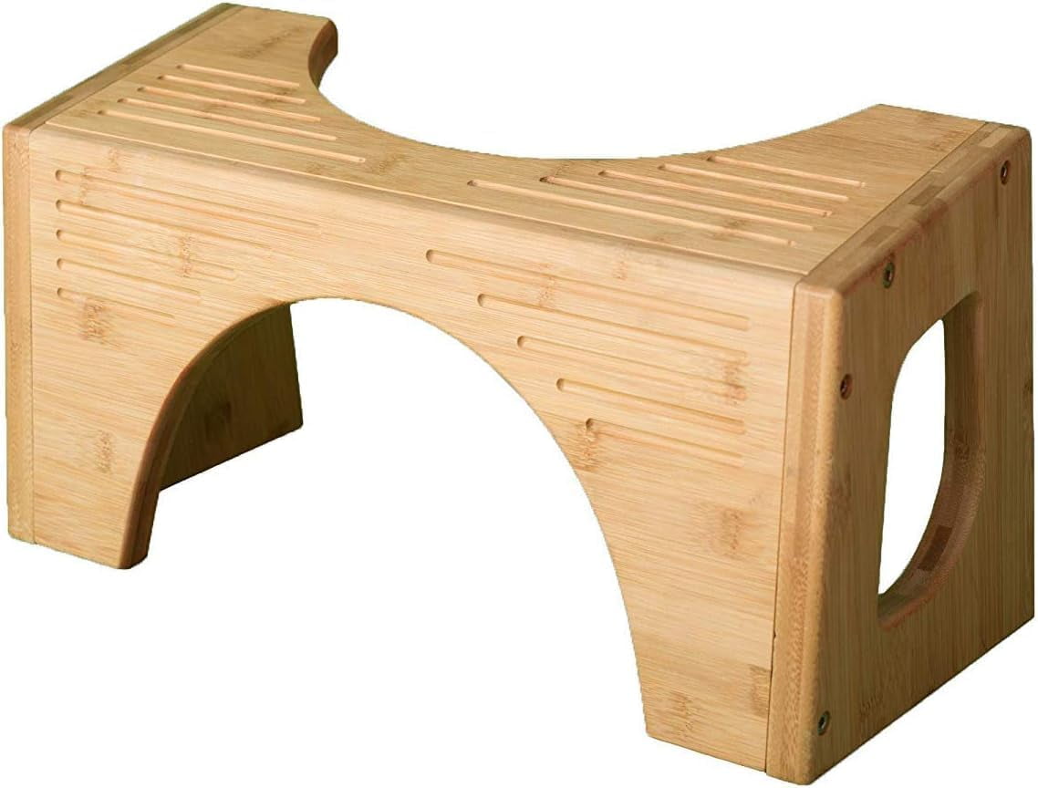 The Original Toilet Stool - Bamboo Flip, 7" and 9" Adjustable Heights ...
