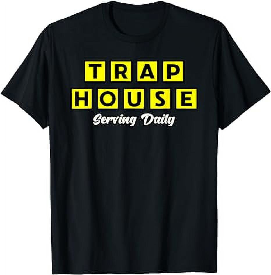 The Original Trap House Waffle Black T-Shirt - Walmart.com