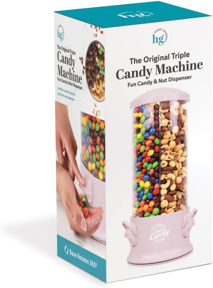The Original Triple Candy Machine, Fun Candy and Nut Dispenser Pink ...
